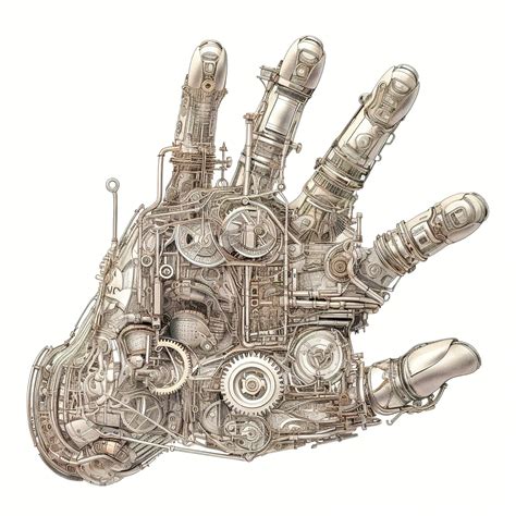 Premium Photo Closeup Robot Hand On A Light Background Generative Ai