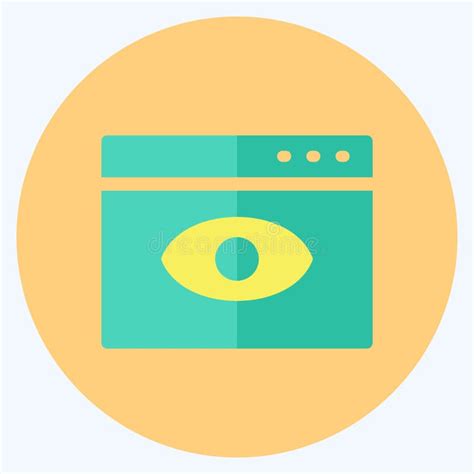 Icon Web Visibility Suitable For It Services Symbol Flat Style Simple Design Editable Design
