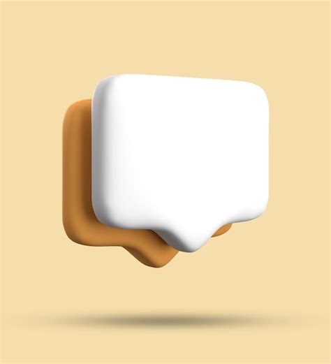 Premium Photo 3d Rendering Of Speech Bubble With Notification Icons 3d Pastel Yellow Blue Chat