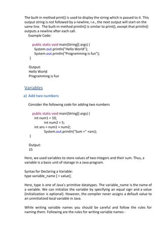 Lecture 2 Java Pdf