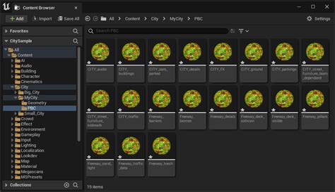 city sample quick start for generating a city and freeway in unreal