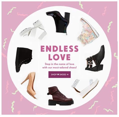 An Advertisement For Shoes With The Words Endless Love Written On It In