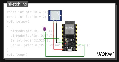 Esp 32 Pirpin Wokwi ESP32 STM32 Arduino Simulator