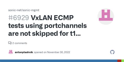 VxLAN ECMP Tests Using Portchannels Are Not Skipped For T Topo Issue Sonic Net Sonic