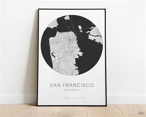 Coordinates Poster In Circle Design Poster Customizable Place
