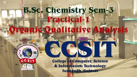 Bscsem 3 Chemistry Practical 1 Organic Qualitative Analysis Youtube