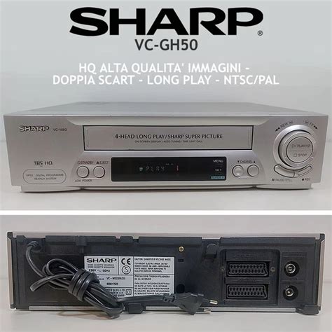 Videoregistratore Vhs Sharp Vc Gh50 Lettore Vcr Cassette Vintage