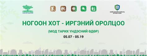 НОГООН ХОТ ИРГЭНИЙ ОРОЛЦОО ХАВРЫН МОД ТАРИХ БАЙРШЛУУДЫГ ХҮРГЭЖ БАЙНА