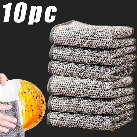 철사 청소용 천 들러붙지 않는 기름 다리미 주방 팬 냄비 접시 헝겊 네페리 행주 20cm 티몬