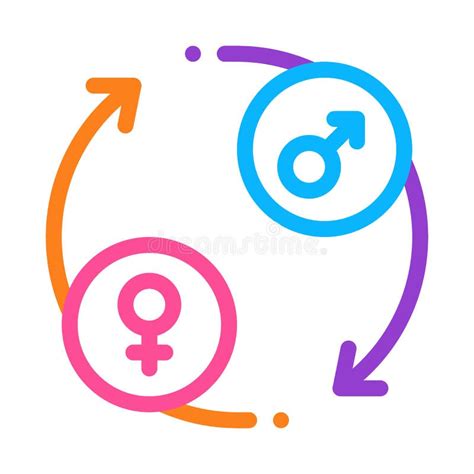 Flechas De Círculo Lgbt Neon Glow Icono Ilustración Ilustración del Vector Ilustración de