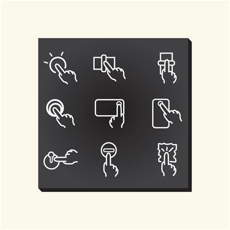 Finger Touch Togle Switch Icon Pack Vector Art At Vecteezy
