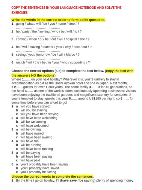 Exercises Pdf Grammar Linguistics