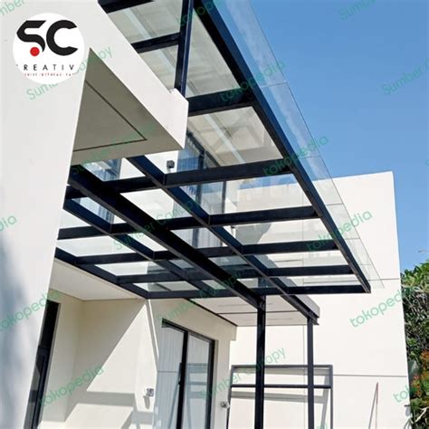 Jual Kanopi Kaca Tempered Asahi Canopy Carport Transparan Jakarta