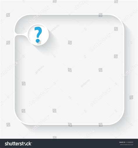White Text Box Question Mark Stock Vector Royalty Free 514088899 Shutterstock