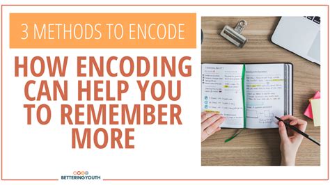 Studying 101 3 Encoding Skills You Need To Know Bettering Youth