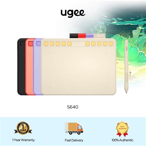 Ugee S640 Drawing Tablet Graphic Tablet Support Android Device Pen