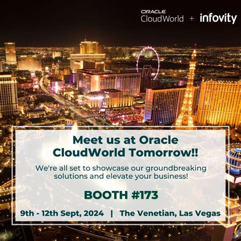 Infovityatocw Booth173 Infovity Oraclepartner Ocw24 Oraclecloudworld Teaminfovity