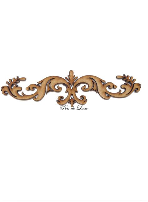 Aplique Recorte Arabesco Mdf Cru Para Artesanato Cm Elo