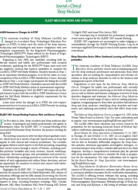 Sleep Medicine News And Updates Journal Of Clinical Sleep Medicine