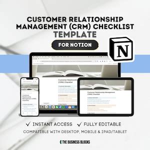 Notion CRM Checklist Template Customer Relationship Management Notion Template CRM Checklist For