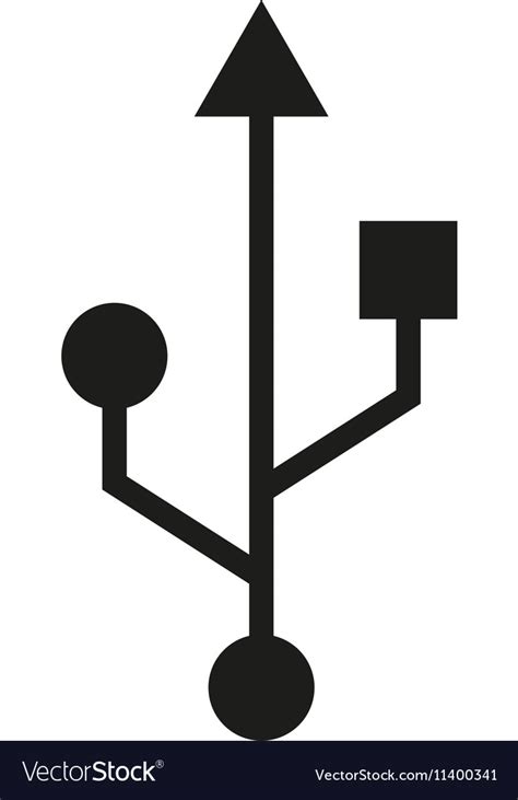 Usb Icon Transfer And Connection Data Symbol Vector Image