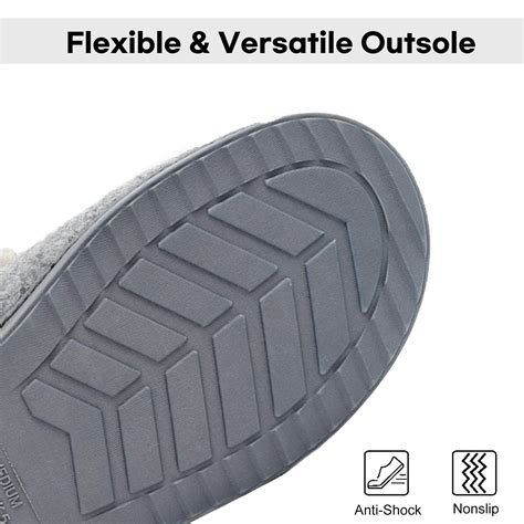 Longbay Womens Comfy Wool Felt Memory Foam Slippers Plush Fleece