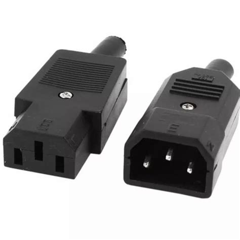 Jual Iec C14 Male To C13 Female Socket Power Connector 1 Set Shopee