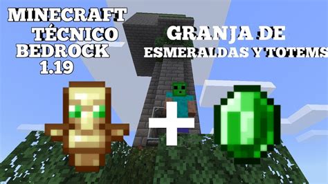 Granja De Esmeraldas Minecraf Bedrock Tecnico 1 19 YouTube