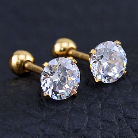 Nur Swarovski Circle Crystal Ear Piercing Jewelry 16g Earring Mybodiart
