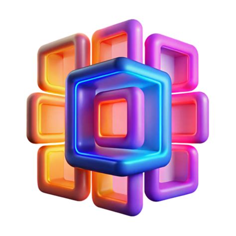 Vibrant 3d Render Of Interlocking Colorful Cubes Abstract Background 55777700 Png