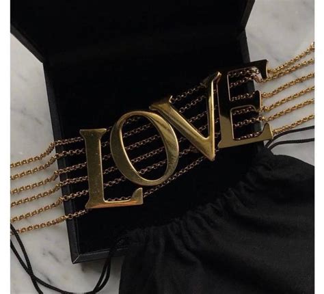 Iconic 2003 Vintage Dolce And Gabbana Love Choker Necklace For Sale At