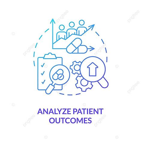 Analyze Patient Outcomes Blue Gradient Concept Icon System Medicine Diagnosis Vector System