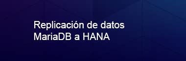 Replicación de datos MariaDB a SAP IQ Syniti Data Replication