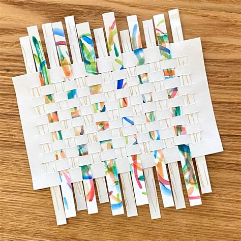 Index Card Art Projects Index Card Crafts Paper Weaving Art