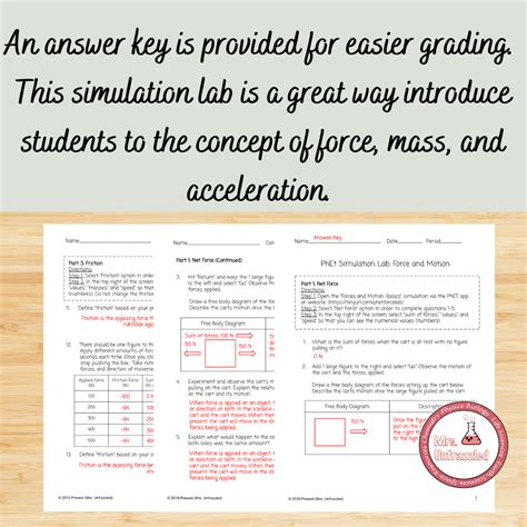Distance Learning PhET Simulation Lab Force And Motion Made By Teachers