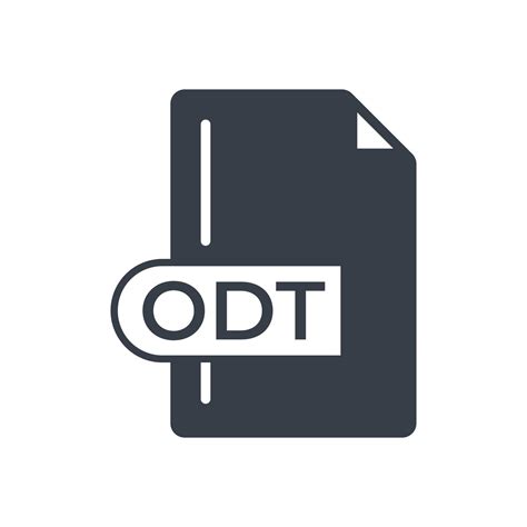 Odt File Format Icon Odt Extension Filled Icon 15426311 Vector Art At
