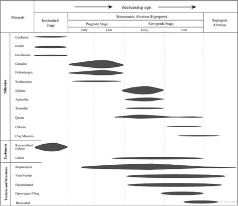 Paragenetic Sequence Of Minerals Present In Skarn Hornfels And Download Scientific Diagram