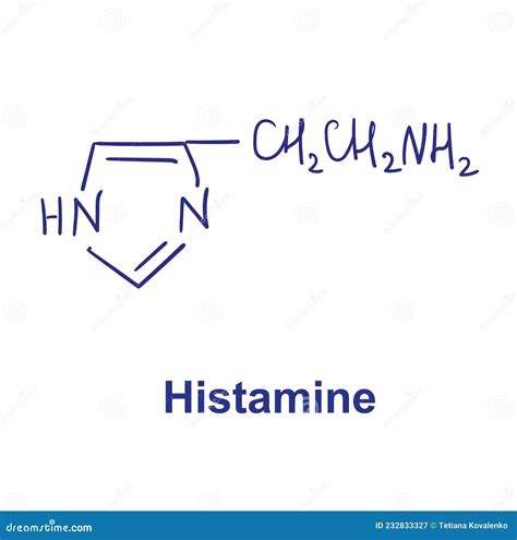 Histamine Structural Formula Cartoon Vector CartoonDealer 22857859