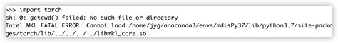 报错intel mkl fatal error cannot load libmkl core so 的一种解决方法 pmdaddy