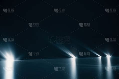 优雅的未来光线和反射网格线背景，3d渲染