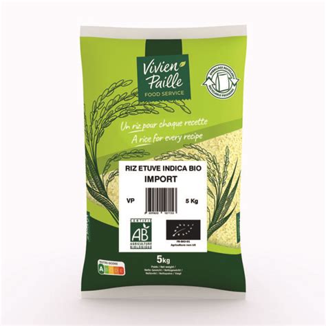 Riz long étuvé indica 5kg Qualité Supérieure Vivien Paille Foodservice