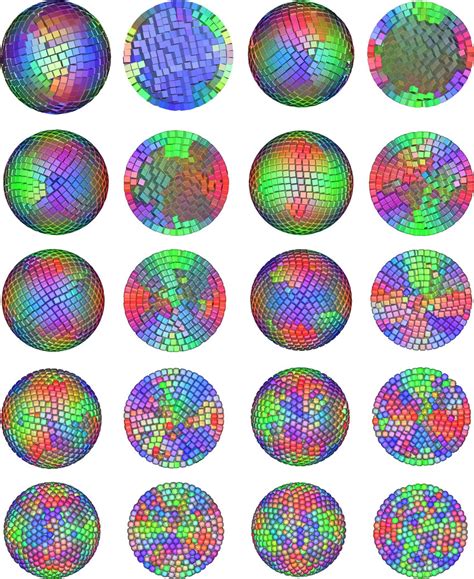 clusters from computer simulations with varying asphericity or