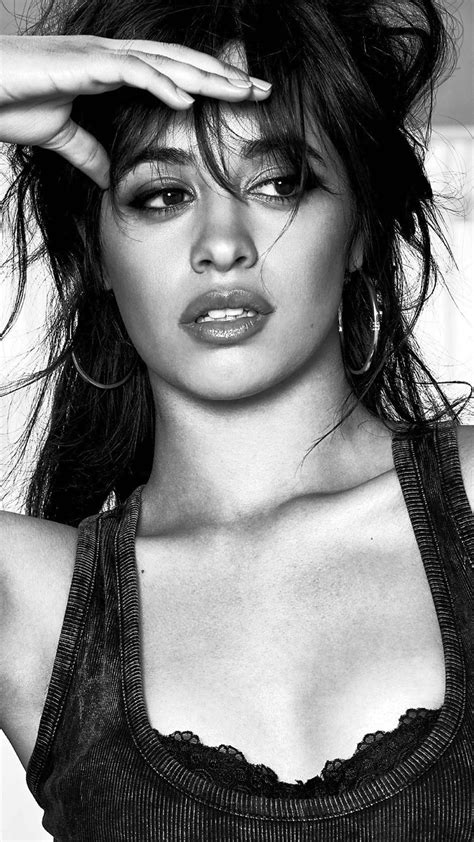 Music Camila Cabello Black And White Singer Brunette Latina