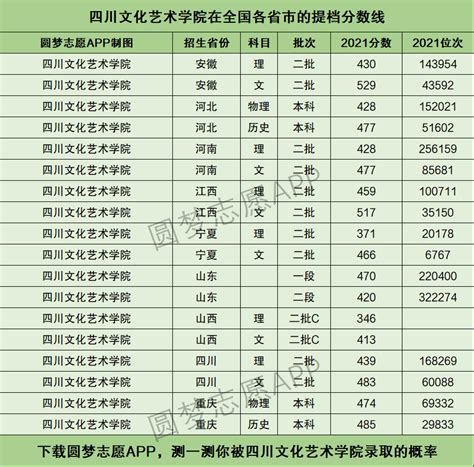 四川文化艺术学院提档线2021年（含调档比例、最低分数线及位次排名） 高考100