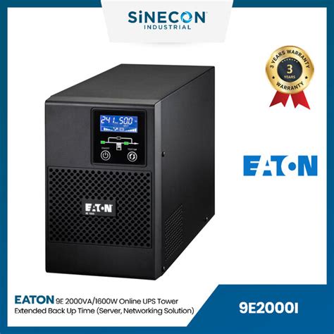 eaton 9e 2000va 1600w online ups tower extended back up time server