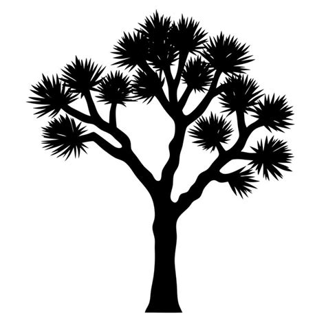 Joshua Tree Black Silhouette Vector Art And Illustration Premium Ai