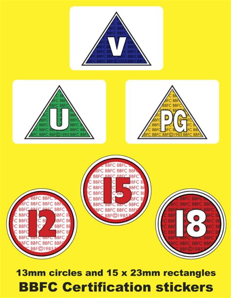 Bbfc Classification Rating Stickers Labels Ideal By Reuben20631 On Deviantart