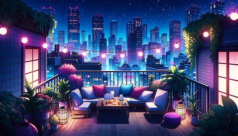 Download Terrace Balcony Pleasure Royalty Free Stock Illustration