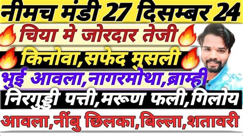 नीमच मंडी भाव। चिया सीड किनोवा सभी औषधियों का भाव। Neemuch Mandi Chiya Quinoa Herbal Medicine