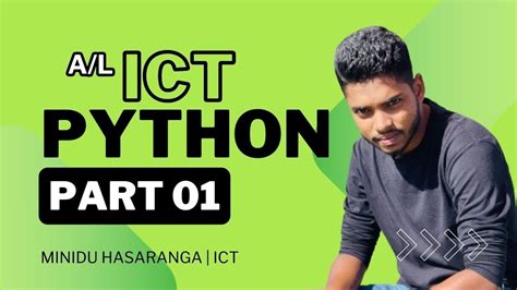 Al Ict Python Free Seminar Part 01 Minidu Hasaranga Youtube